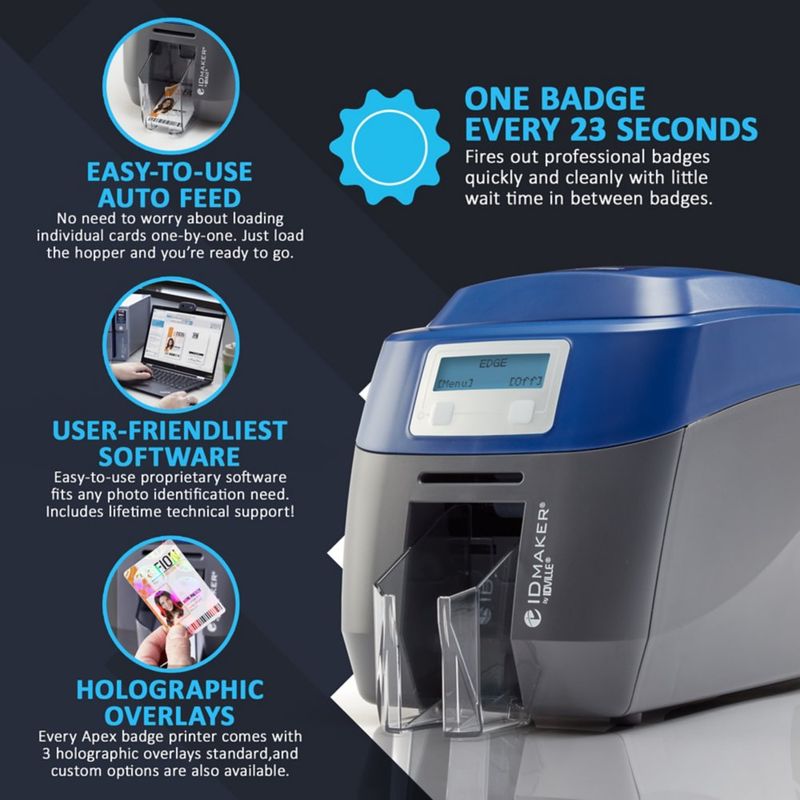 ID Maker Edge 2-Sided ID Card Printer - IDville